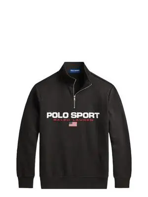 Polo Ralph Lauren Polo Ralph Lauren Logo-Print Half-Zip Sweatshirt Black