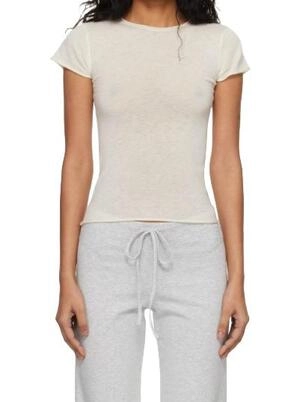 SKIMS Translucent Knitted T-shirt - Nude