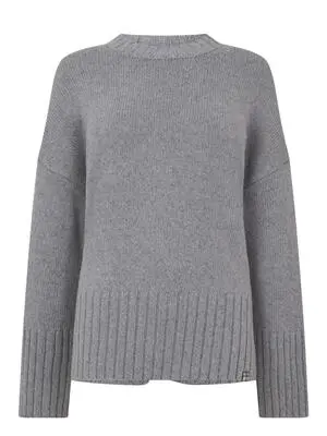 Barbour Mock Neck Knit Jumper - Grey