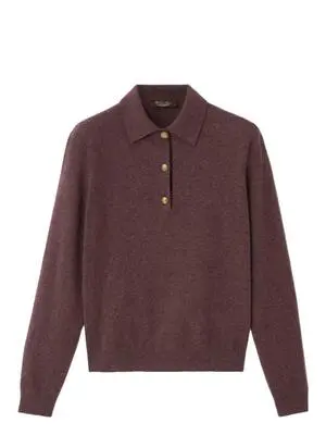 Loro Piana Loro Piana Classic Polo Shirt In Rare Baby Cashmere Gray Grape Purple