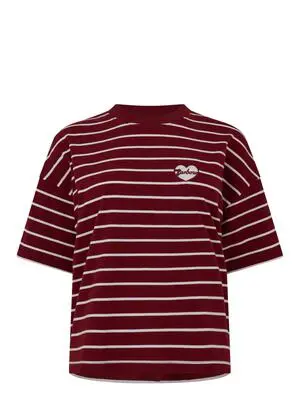 Barbour Striped Short-sleeve Tee - Cranberry/cloud