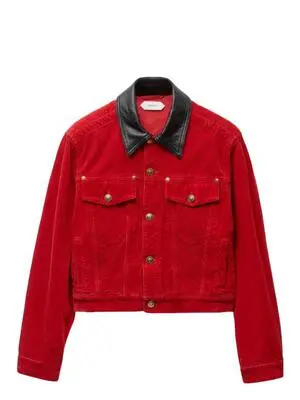 Versace Corduroy Velvet Blouson - Red
