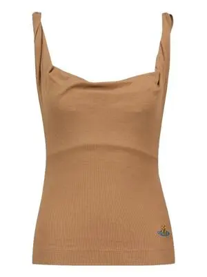 VIVIENNE WESTWOOD Vivienne Westwood Anna Ribbed-Knit Top Cardboard