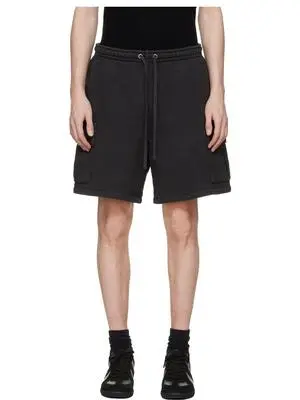SKIMS Thick Fleece Cargo Shorts - Black
