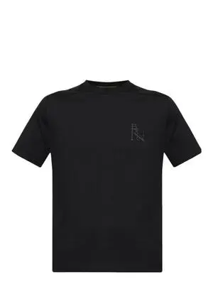 Brioni Embroidered Logo T-shirt - Black