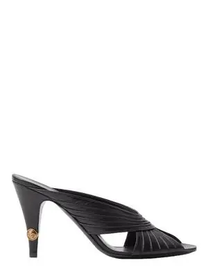 Versace Nappa Mules 90 Mm - Black