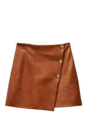 Versace Nappa Plonge Mini Skirt - Brown