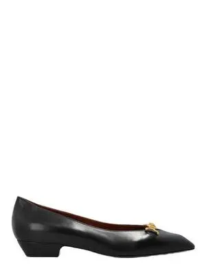 VERSACE Versace Pointed-Toe Leather Ballet Flats