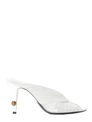 Versace Nappa Mules 90 Mm - White