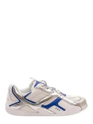 Versace Versace Mesh Lace-Up Sneakers Bluesilver