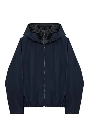 Loewe Layered-neck Hooded Jacket - Navy