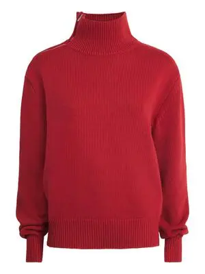 Source Unknown Zip-shoulder Konny Sweater - Red