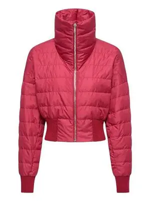 Moncler Cropped Down Jacket - Red