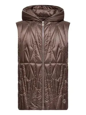 Moncler Geocamo Ziplock Hooded Down Vest - Taupe