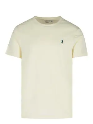 Polo Ralph Lauren Polo Ralph Lauren Logo Embroidered Crewneck T-Shirt Cream