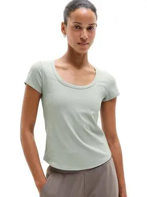 Athleta Signature Rib Scoop Tee - Vera
