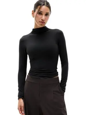 ATHLETA Athleta Bodymove Mock Neck Top
