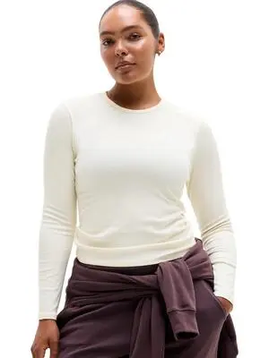Athleta Signature Rib Top - Pearl