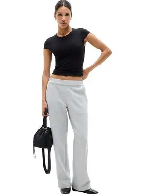 Athleta Form Knit Mid Rise Straight Pant - Grey