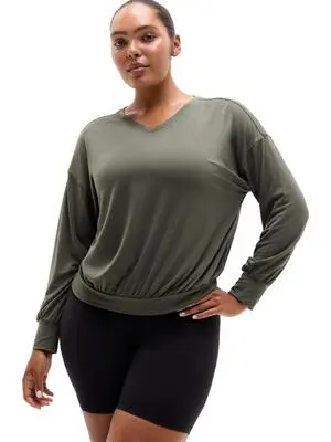 Athleta Move With Ease V-neck Top - Jungle