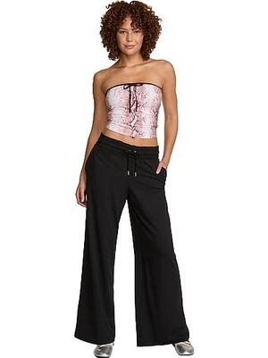 PINK PINK Smocked-Band Straight-Leg Pants