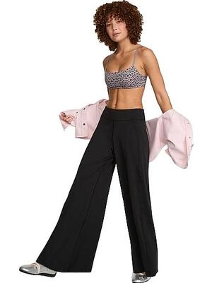 Pink Relay Wide-leg Pants - Black