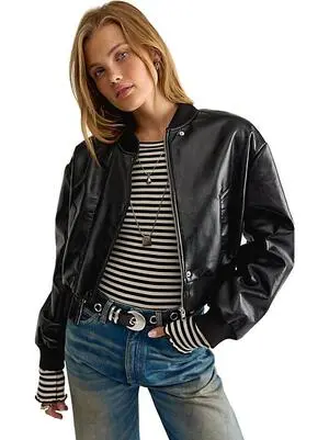 Citizens Of Humanity Leather Moto Jacket - Black