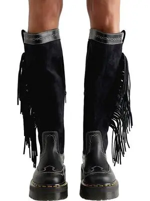 Dr. Martens Fusion Fringe Hi Boots - Black