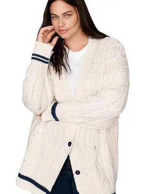 PILCRO Pilcro Cable-Knit Cardigan Sweater