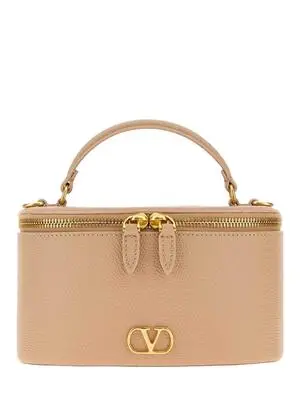 Valentino Garavani Skin Leather Vlogo Signature Handbag - Pink