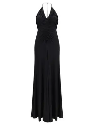 SELF-PORTRAIT Jersey Long Dress - Black