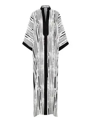 BELYED HANDCRAFT Eclipse Crepe Silk Kaftan - Black