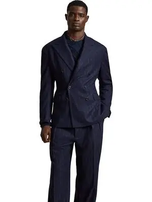 Ralph Lauren Heyworth Chalk-stripe Flannel Suit - Navy