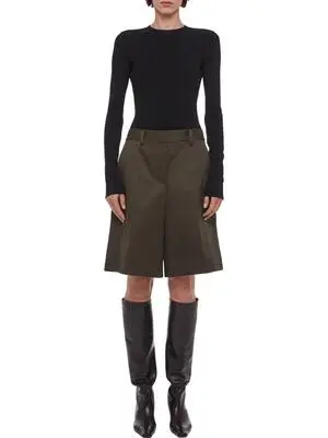 Helmut Lang Chino Twill Utility Shorts - Green