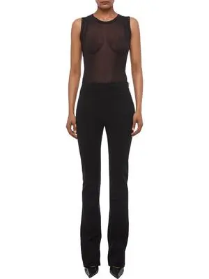 Helmut Lang Stretch Ponte Rider Leggings - Black