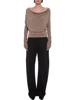 HELMUT LANG Helmut Lang Jersey Long-Sleeve Cowl Neck Top