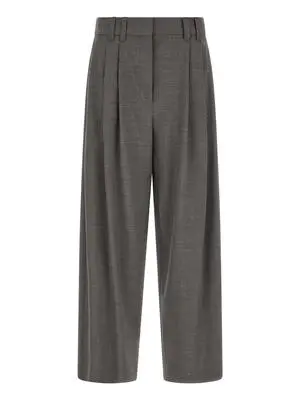 Brunello Cucinelli Pleated Tailored Trousers - Gray
