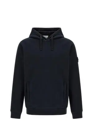 Stone Island Stone Island Men 'Badge Stone Island' Hoodie Blue