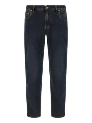 Dolce & Gabbana Logo Plaque Jeans - Blue