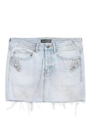 Balenciaga City Denim Mini Skirt - Blue