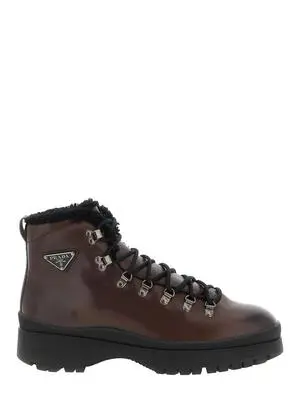 Prada Brixxen Ankle Boots - Brown