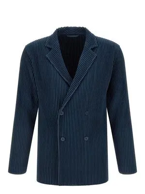 Issey Miyake Tailored Pleats 1' Blazer - Blue