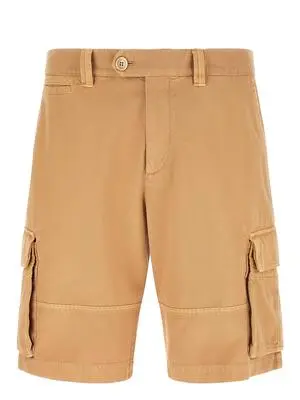 Brunello Cucinelli BRUNELLO CUCINELLI Cotton Cargo Bermuda Shorts Cream