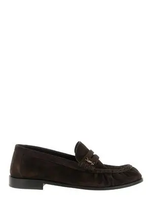 Saint Laurent SAINT LAURENT Suede Le Loafer Loafers Brown