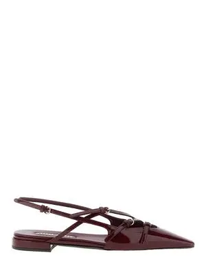 Miu Miu Patent Leather Slingback Shoes - Multicolor