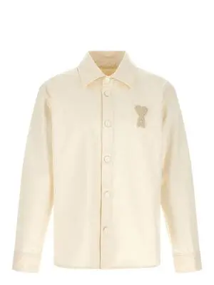 AMI Paris Ami Paris Men 'Ami De Coeur' Overshirt Cream