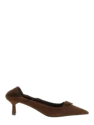 Prada PRADA Suede Pumps Brown
