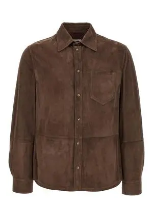 Brunello Cucinelli Suede Overshirt - Brown