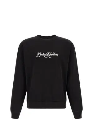 Dolce & Gabbana Logo Embroidery Sweatshirt - Black