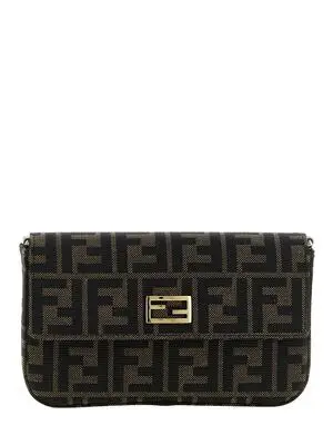 Fendi Tube Wallet On Chain - Brown